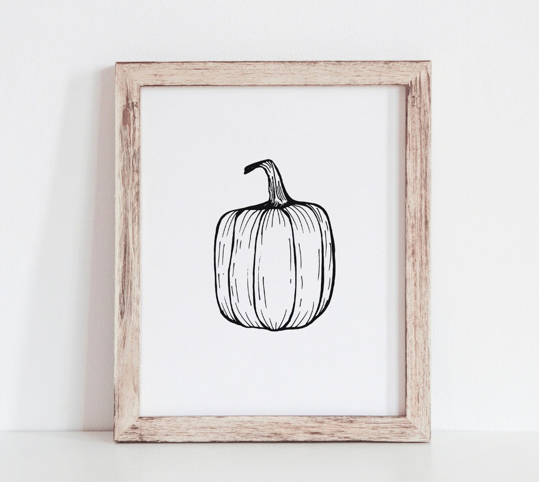 Pumpkin Print Pumpkin Printable Art Fall Print Fall - Etsy