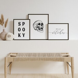 Hello Witches Halloween Print, Fall Printable Wall Art, Modern ...