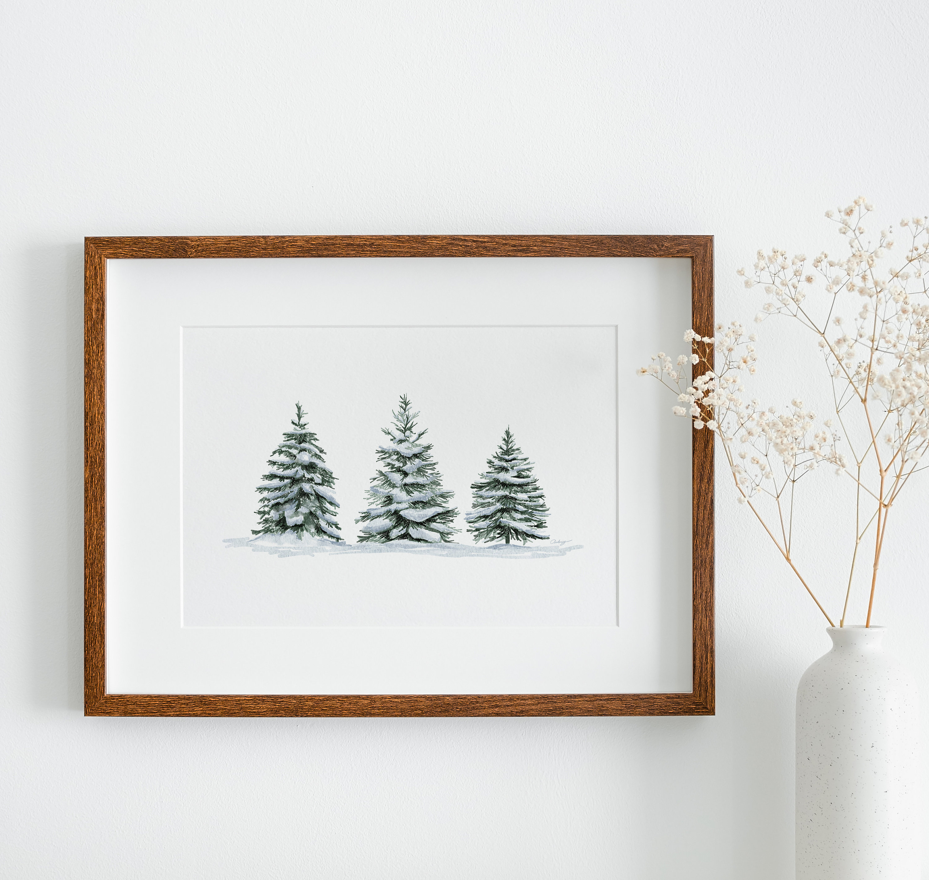 Snowy Trees Winter Print Winter Printable Wall Art Winter - Etsy Canada
