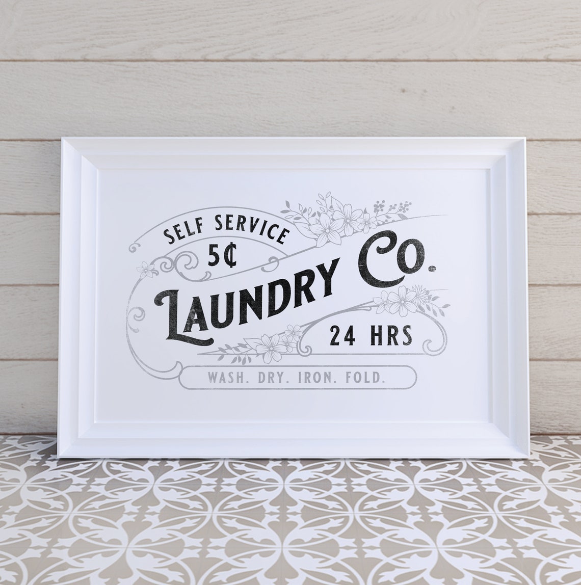 Vintage Laundry Print, Printable Art, Laundry Wall Decor, Laundry Wall ...