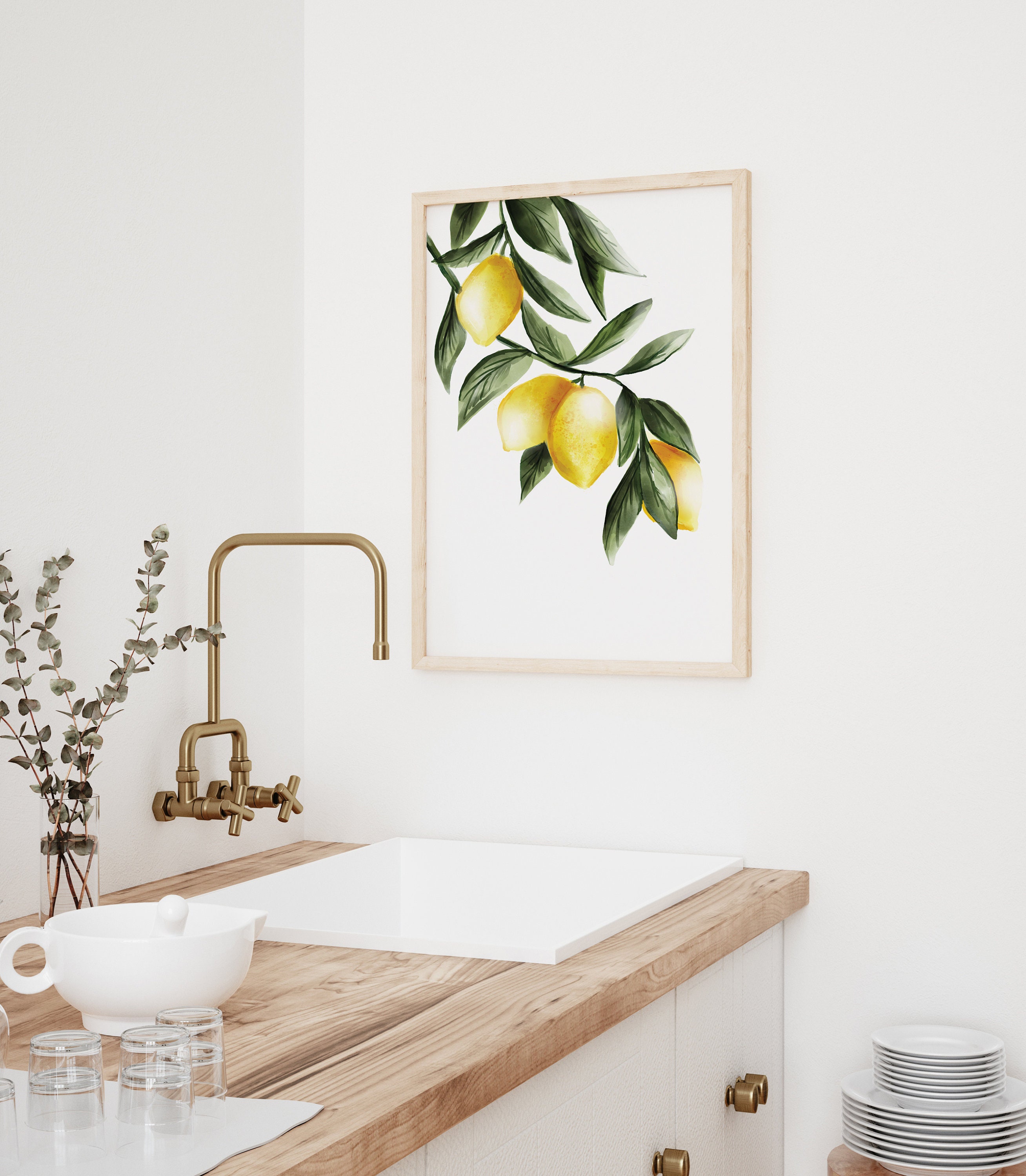 Lemon print Kitchen Wall art printable art Kitchen Decor | Etsy