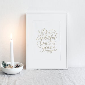 It's the Most Wonderful Time of the Year Print, Christmas Printable ...