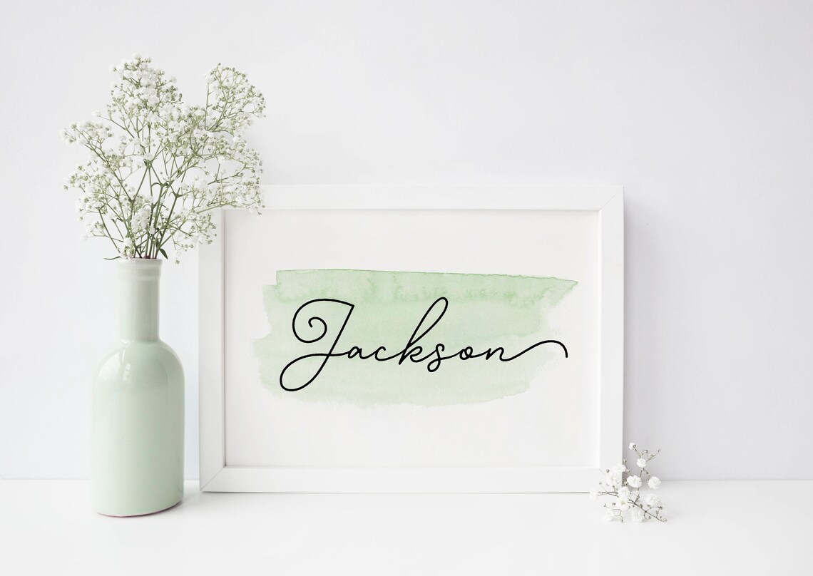 Custom Name Printable Wall Art Baby Name Print Custom Name - Etsy
