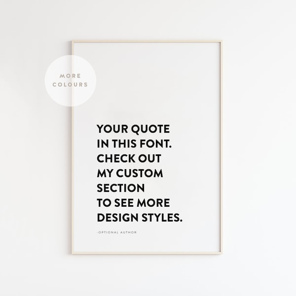 Custom Quote Print - Etsy