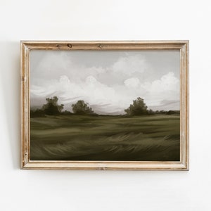 Moody Landscape Printable Wall Art, Summer Landscape Print, Vintage ...