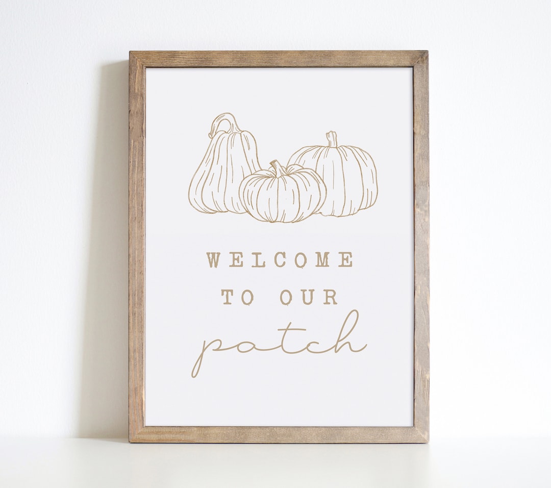 Pumpkin Patch Print, Fall Printable Wall Art, Farmhouse Fall Decor ...