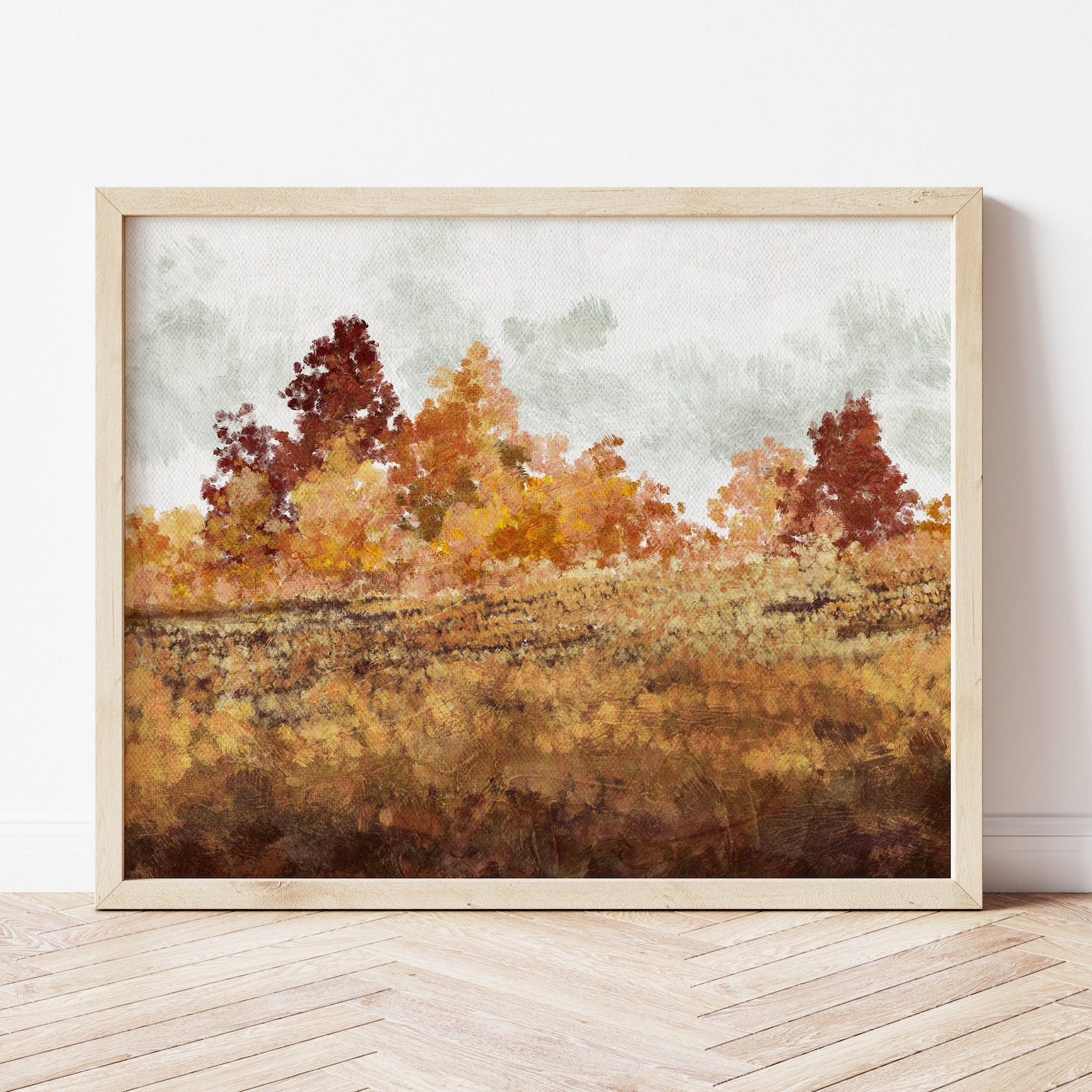 Autumn Landscape Print, Fall Landscape Printable Wall Art, Fall Wall ...