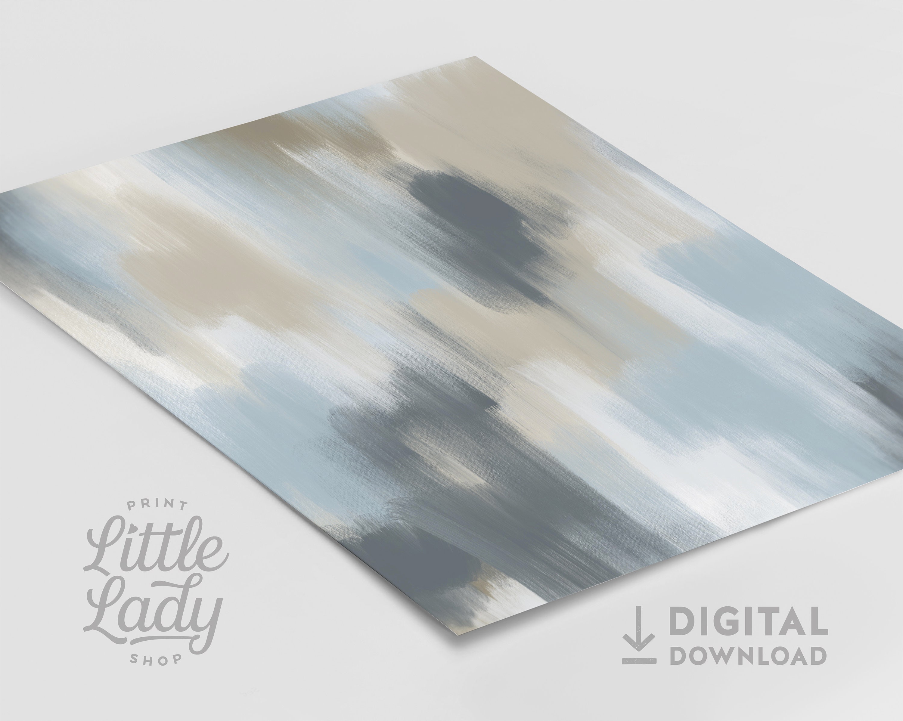 Blue Abstract Art Print, Printable Art, Instant Download, Large Wall ...