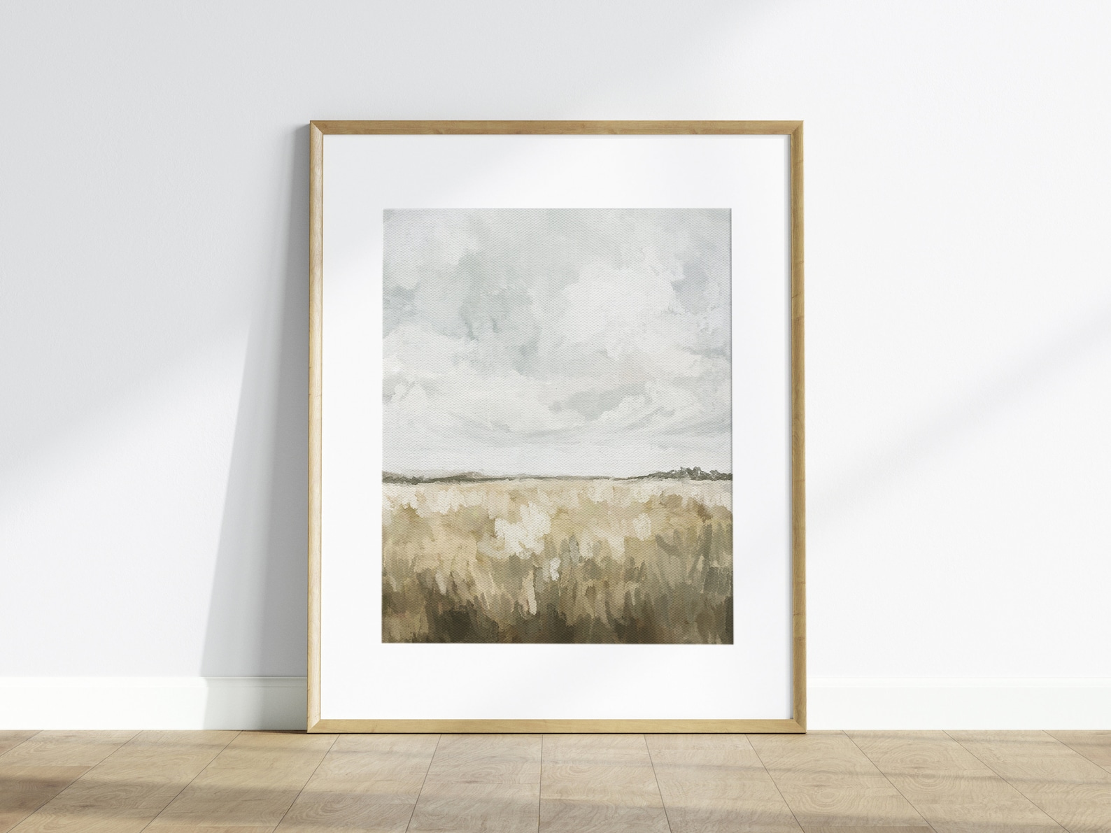 Neutral Landscape Printable Wall Art Fall Print Grass Field - Etsy