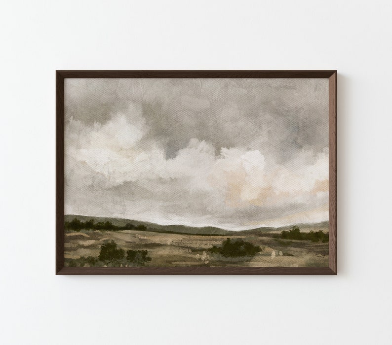 Muted Landscape Printable Wall Art Neutral Landscape Print - Etsy