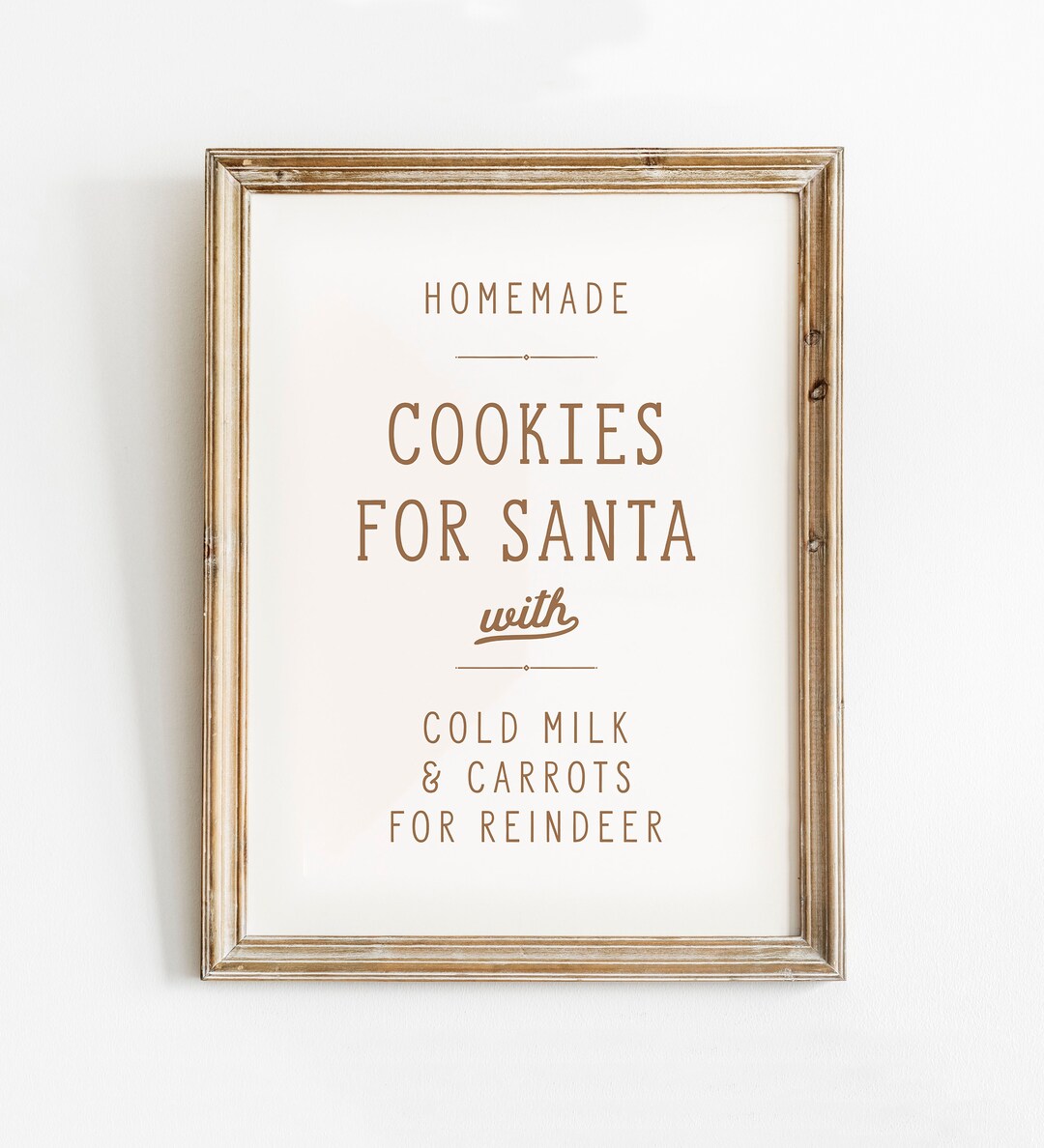 Cookies for Santa Printable Art, Christmas Print, Vintage Christmas ...
