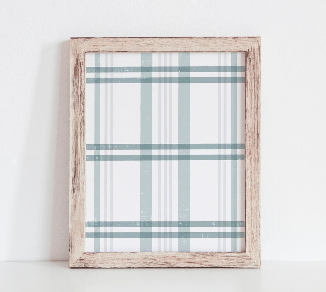 Blue Plaid Easter Printable Wall Art, Easter Print, Spring Print ...