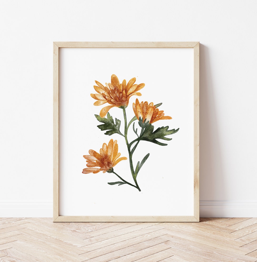 Autumn Flower Print Fall Printable Wall Art Eclectic Fall - Etsy
