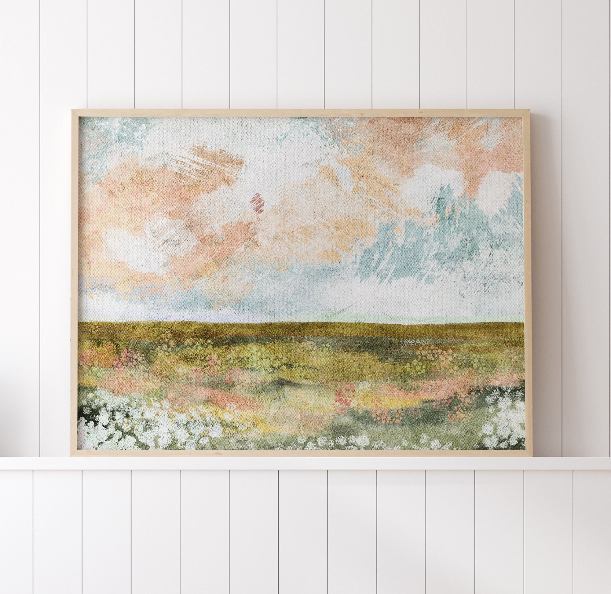 Spring Landscape Print Neutral Pastel Landscape Printable - Etsy