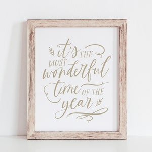 It's the Most Wonderful Time of the Year Print, Christmas Printable ...