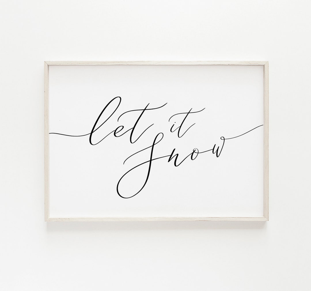 Let It Snow Print Printable Art Christmas Decor Modern - Etsy