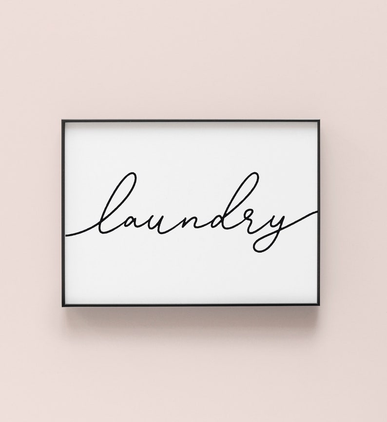 Laundry Print Laundry Sign Laundry Printable Modern Laundry | Etsy
