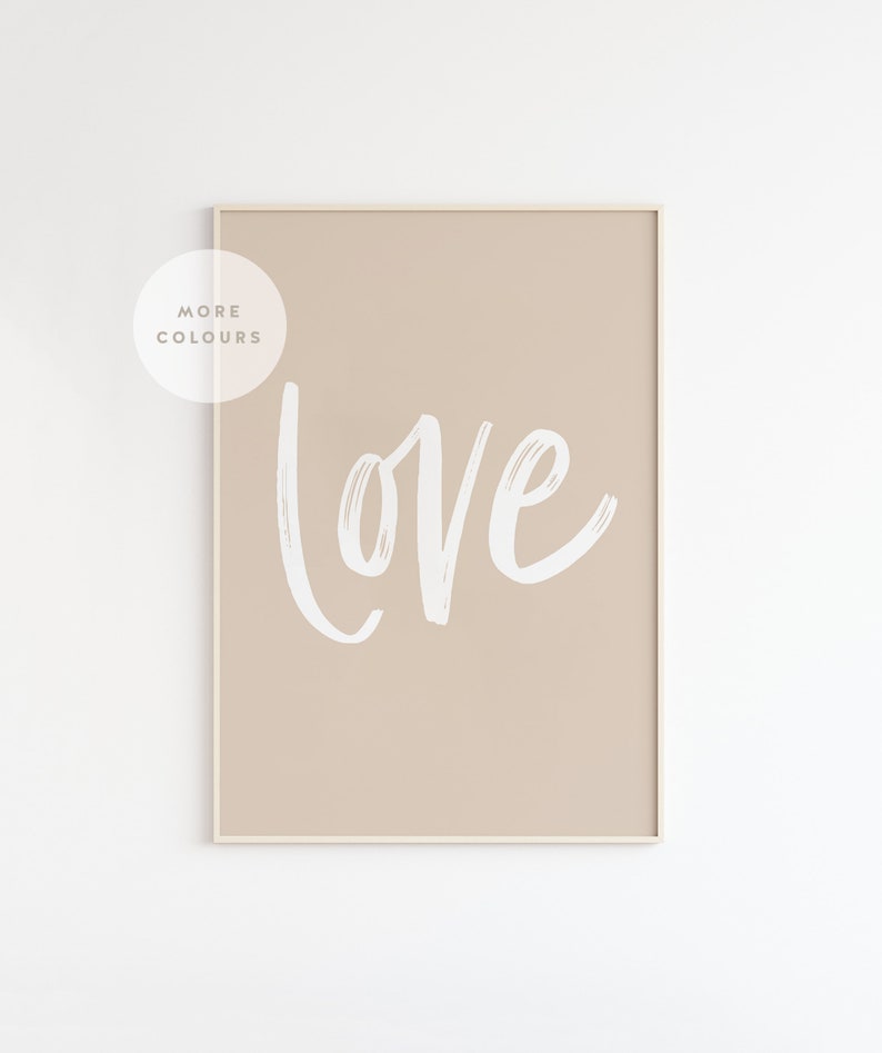 Love Print, PRINTABLE ART, Love Typography, Modern Print, Simple Print ...
