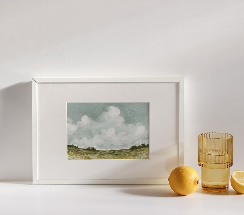 Country Spring Landscape Painting, Landscape Print, Printable Wall Art ...