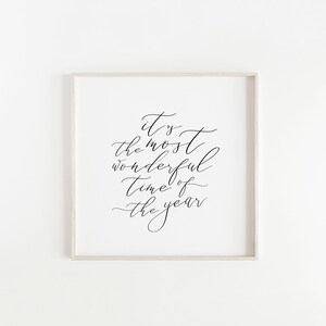 Christmas Decor, Its the Most Wonderful Time of the Year Print ...