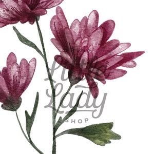 Floral Fall Decor, Fall Flower Print, Mums Printable Wall Art, Fall ...