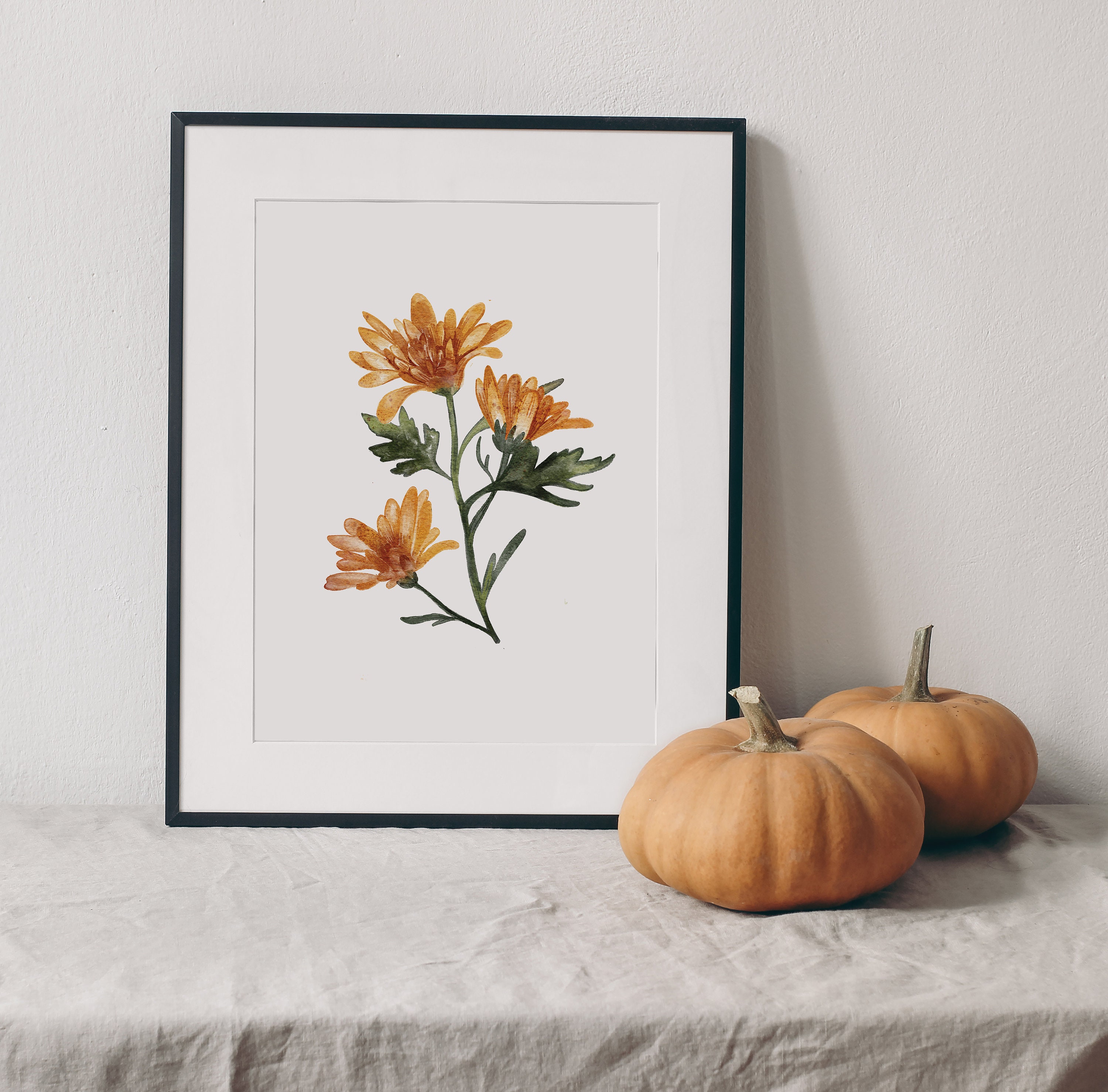 Autumn Flower Print Fall Printable Wall Art Eclectic Fall - Etsy