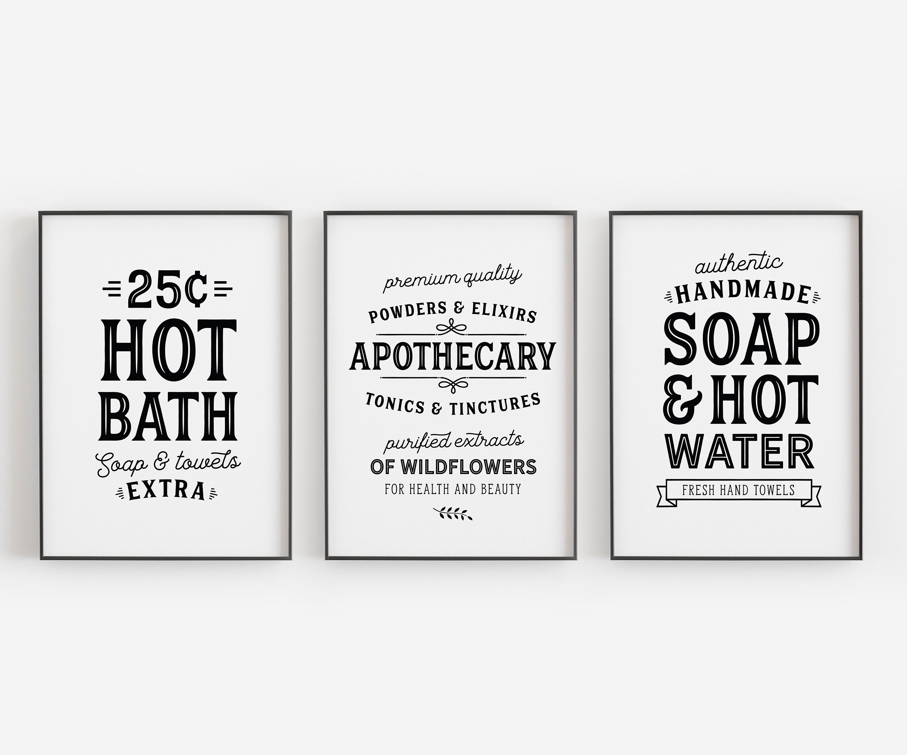 Bathroom Print, Printable Art, Bathroom Poster, Bathroom Signs, Vintage ...