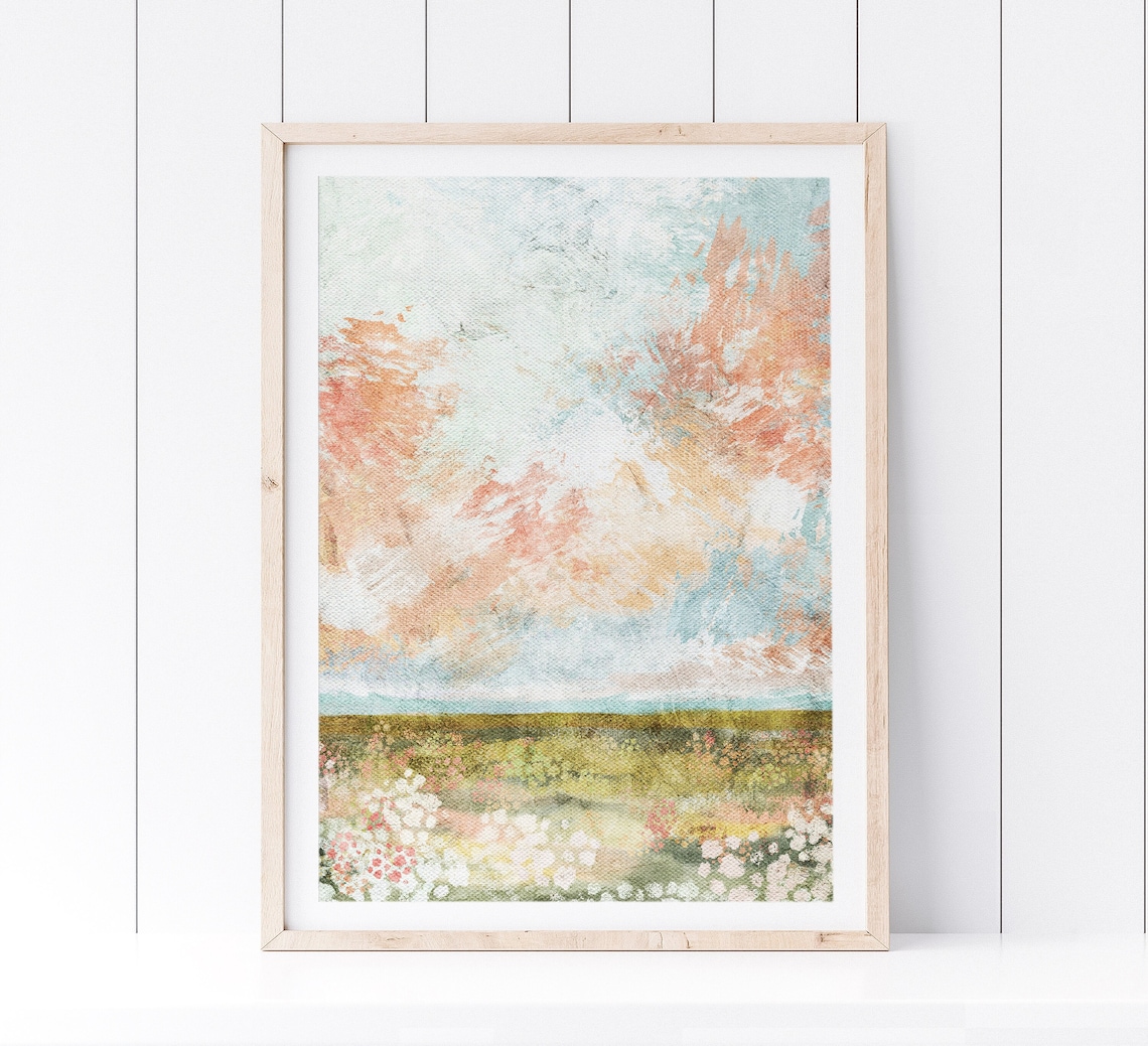 Spring Print Spring Landscape Printable Art Landscape Print | Etsy