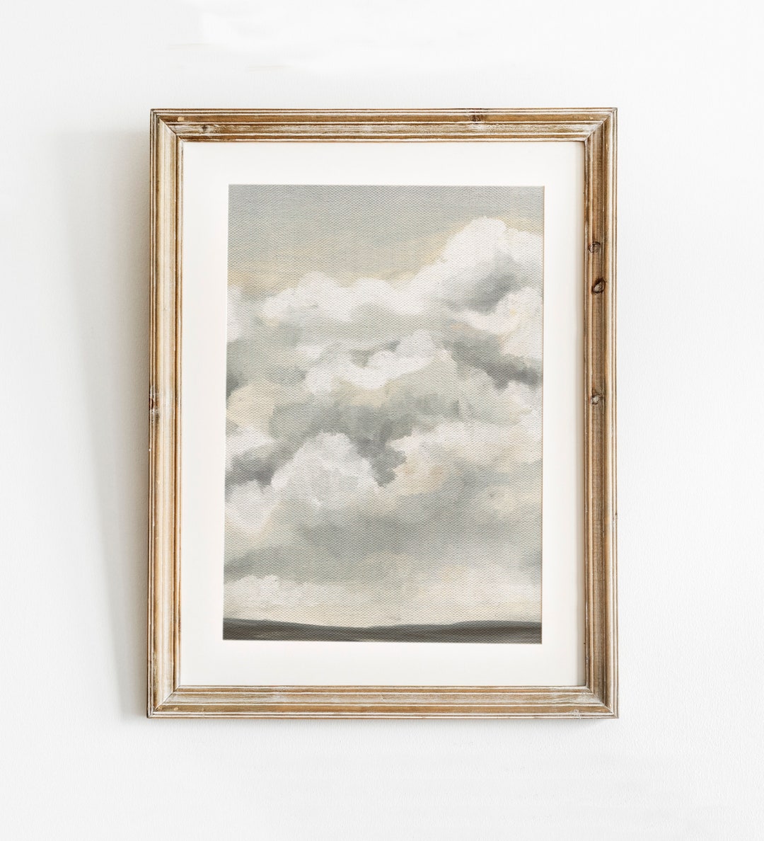 Cloud Print, Landscape Print, Cloud Oil Painting, Neutral Cloud ...