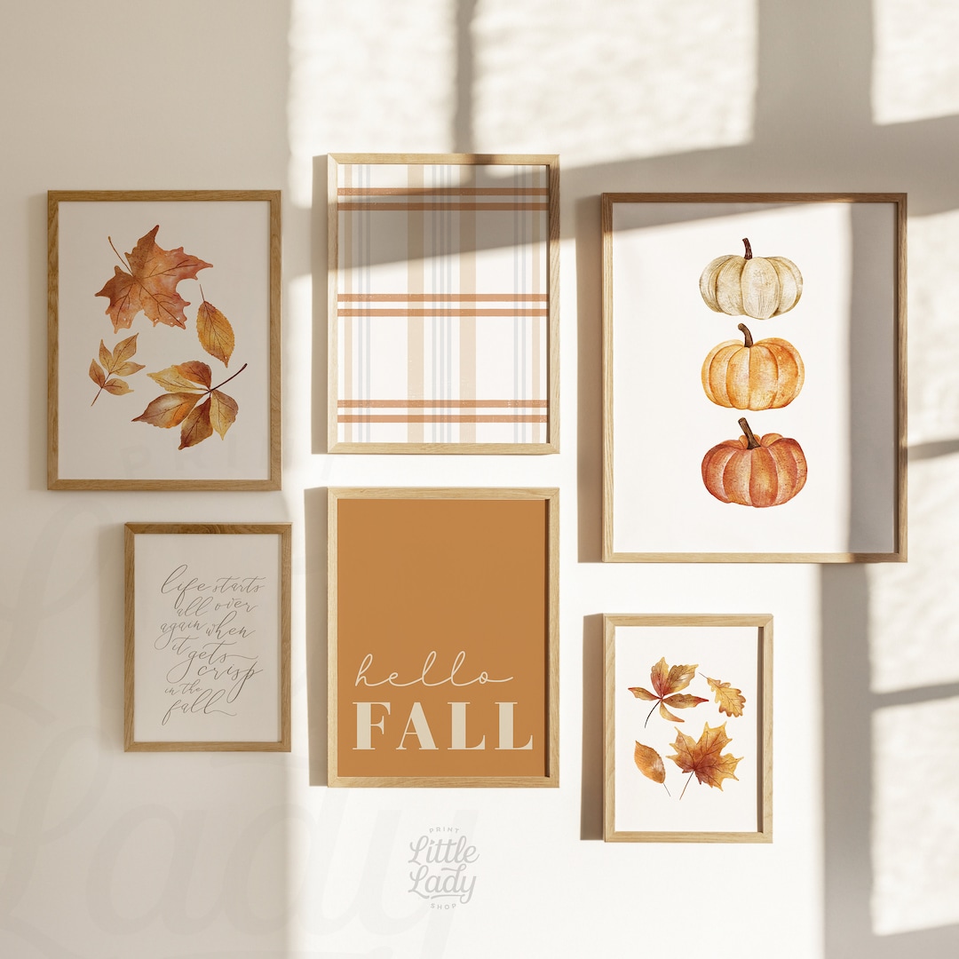 Fall Gallery Wall Art Print Bundle Set of 6 Prints, Fall Decor ...