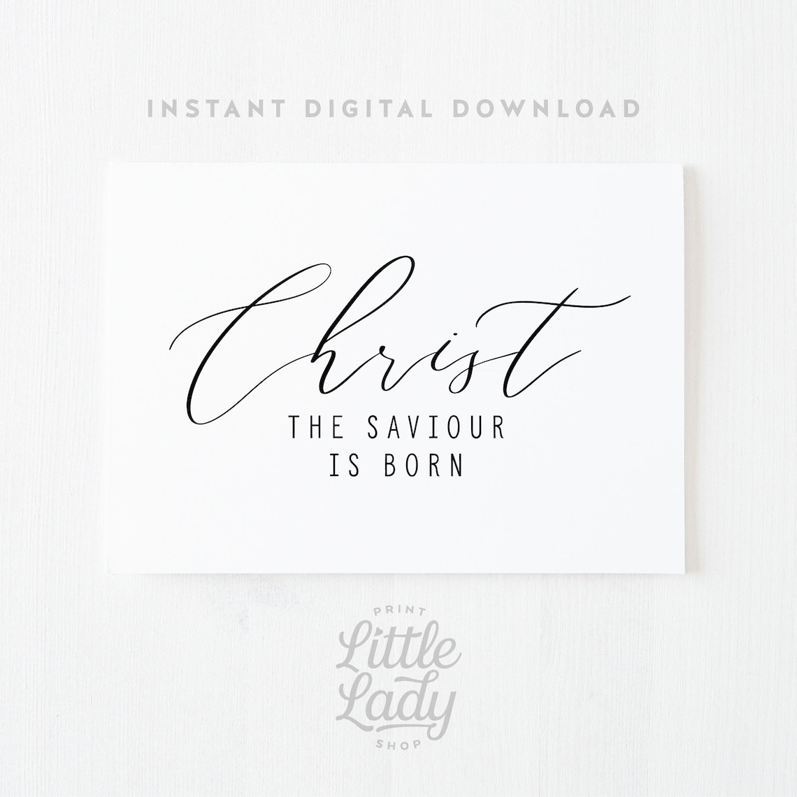 Christ the Saviour is Born Print Christmas Print Christmas - Etsy