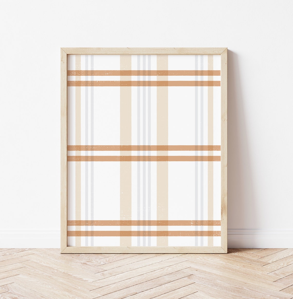 Orange Plaid Fall Print Fall Printable Wall Art Modern - Etsy