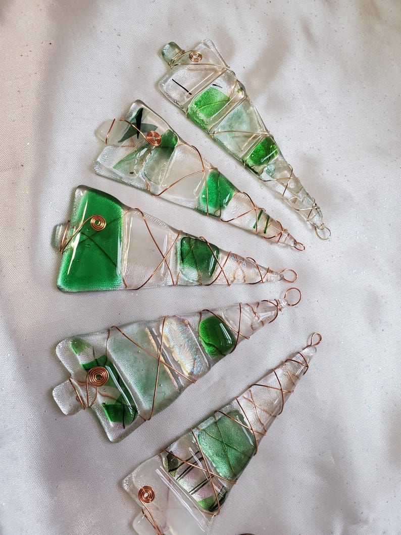 Fused Glass Christmas Trees With Wire Wrap - Etsy