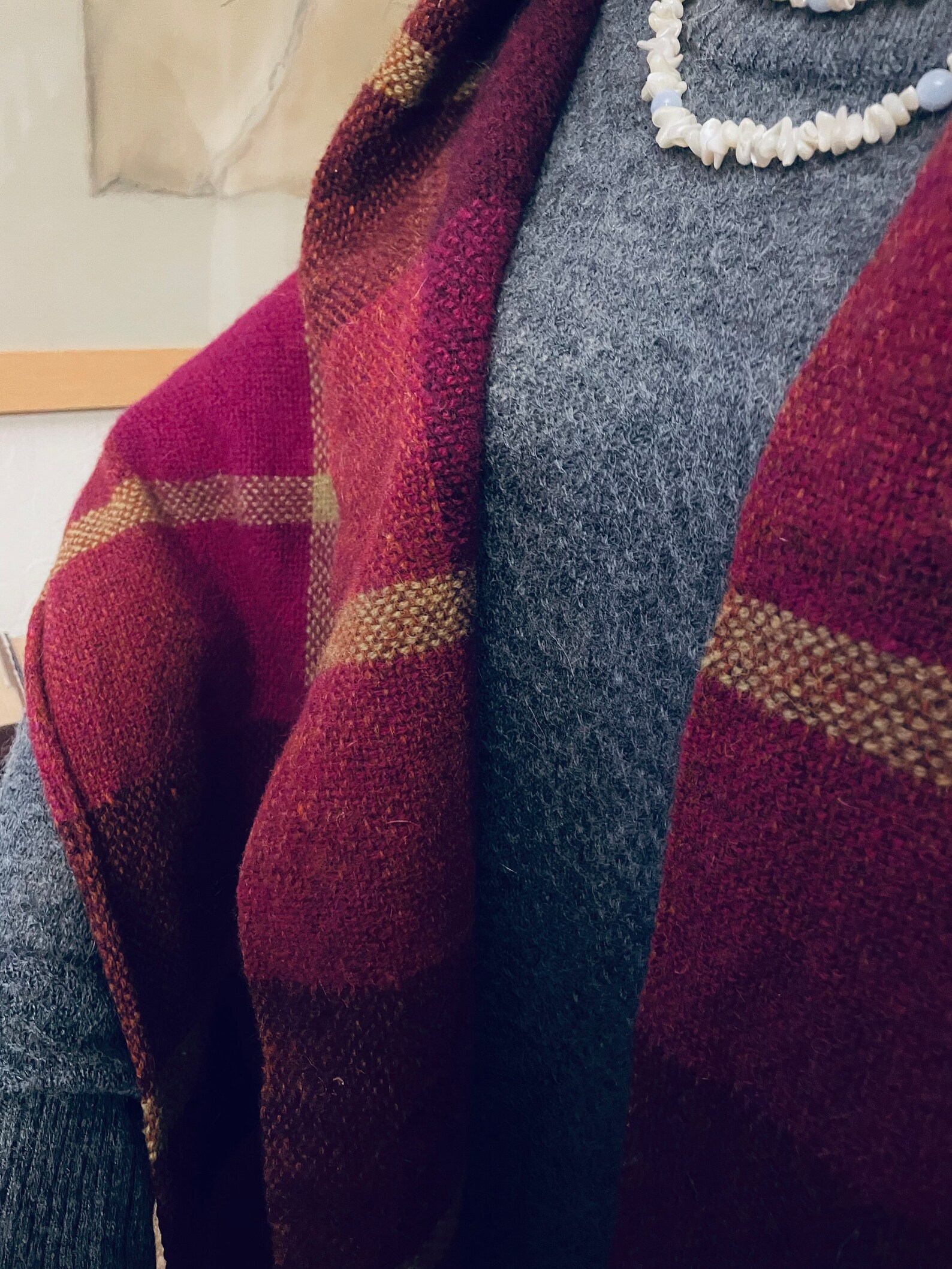 Autumn Leaves Shawl Pure Wool - Etsy