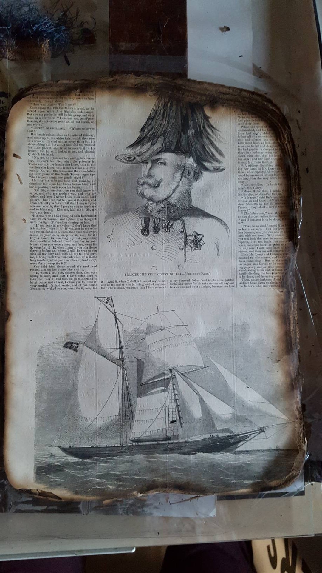 1858 Harper's Bazaar Paper Pages That Survived California Wildfires ...