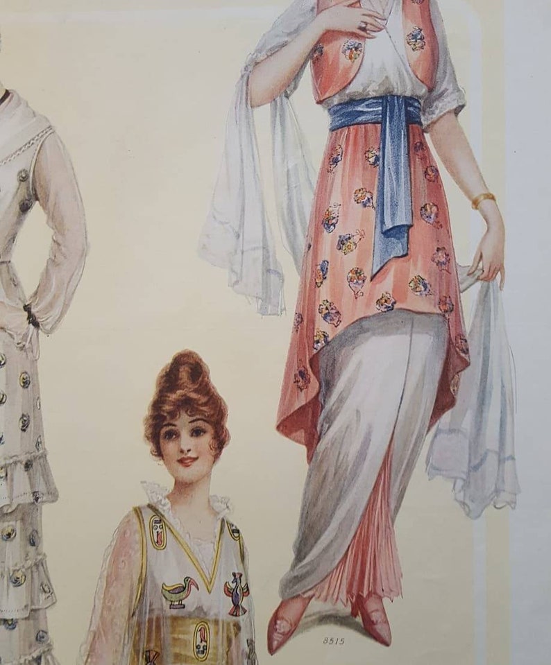 1908' Elegant Dancing Frocks Patterns Page From the Pictorial Review ...