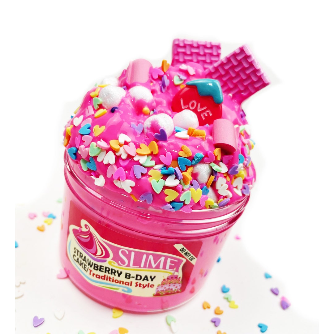 Strawberry Valentine Slime With Charm scented SLIME - Etsy