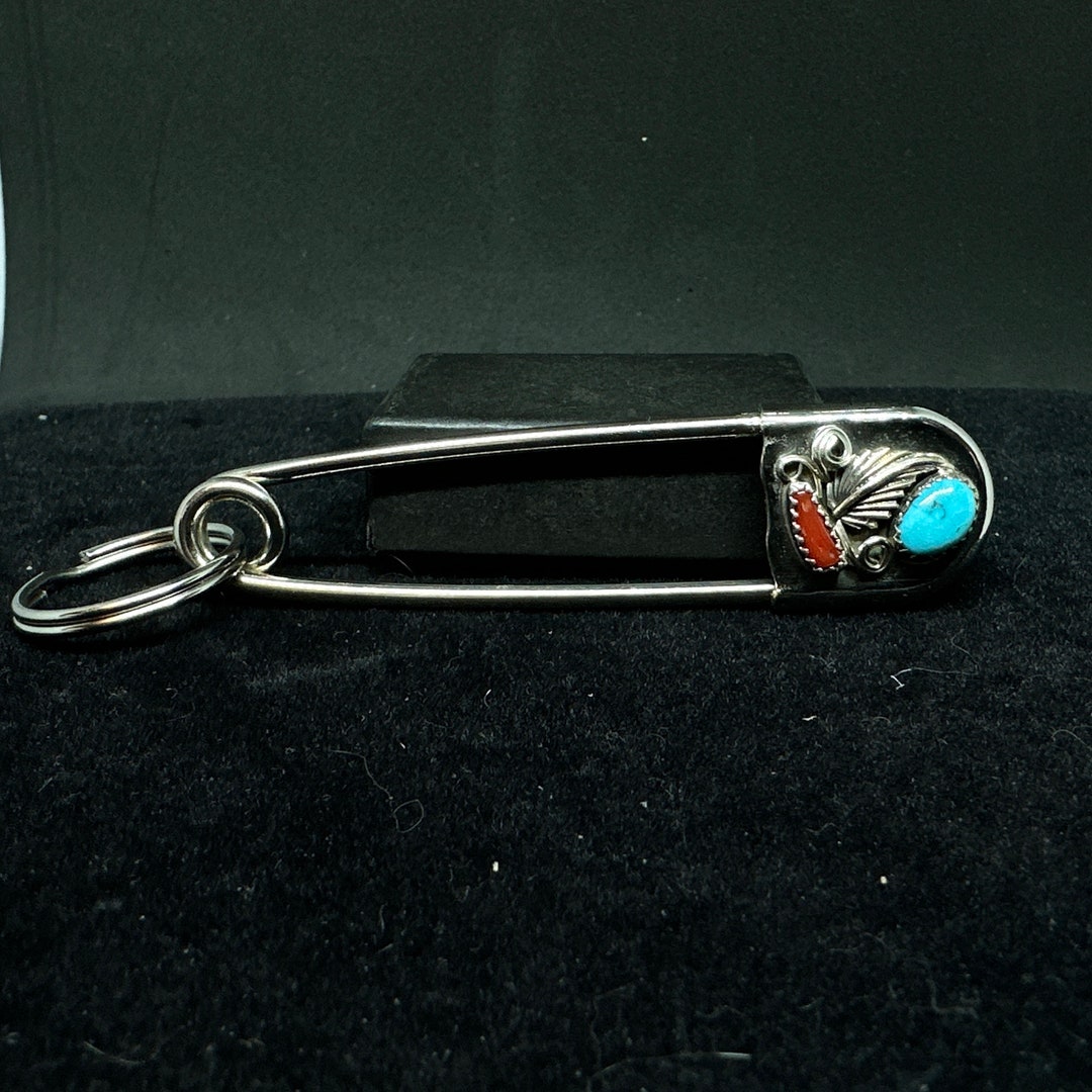 Vintage Old Pawn Sterling Silver With Turquoise and Red Branch Coral ...