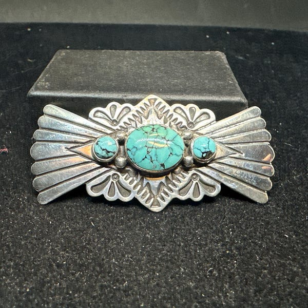 Turquoise Brooch - Etsy