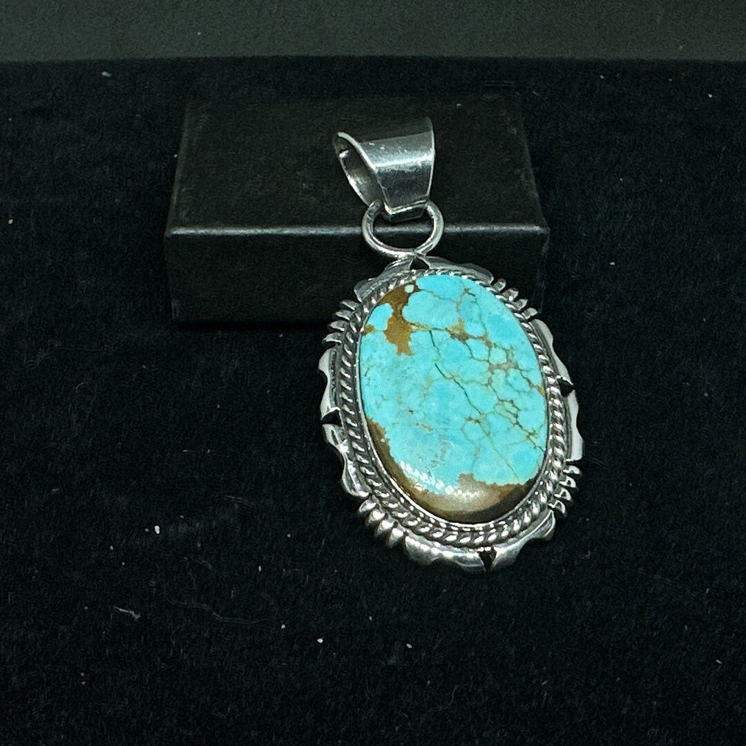 Navajo Sterling Silver With Turquoise Pendant MARKED - Etsy