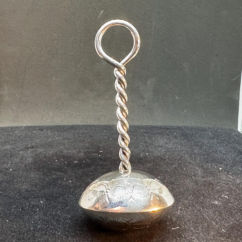 Silver Baby Rattle - Etsy