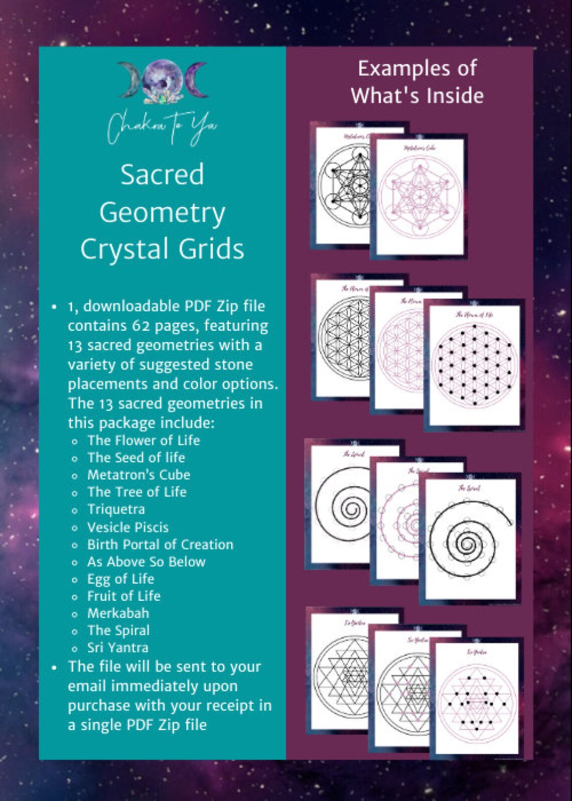 Sacred Geometry Crystal Grids - Etsy