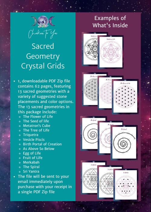 Sacred Geometry Crystal Grids - Etsy