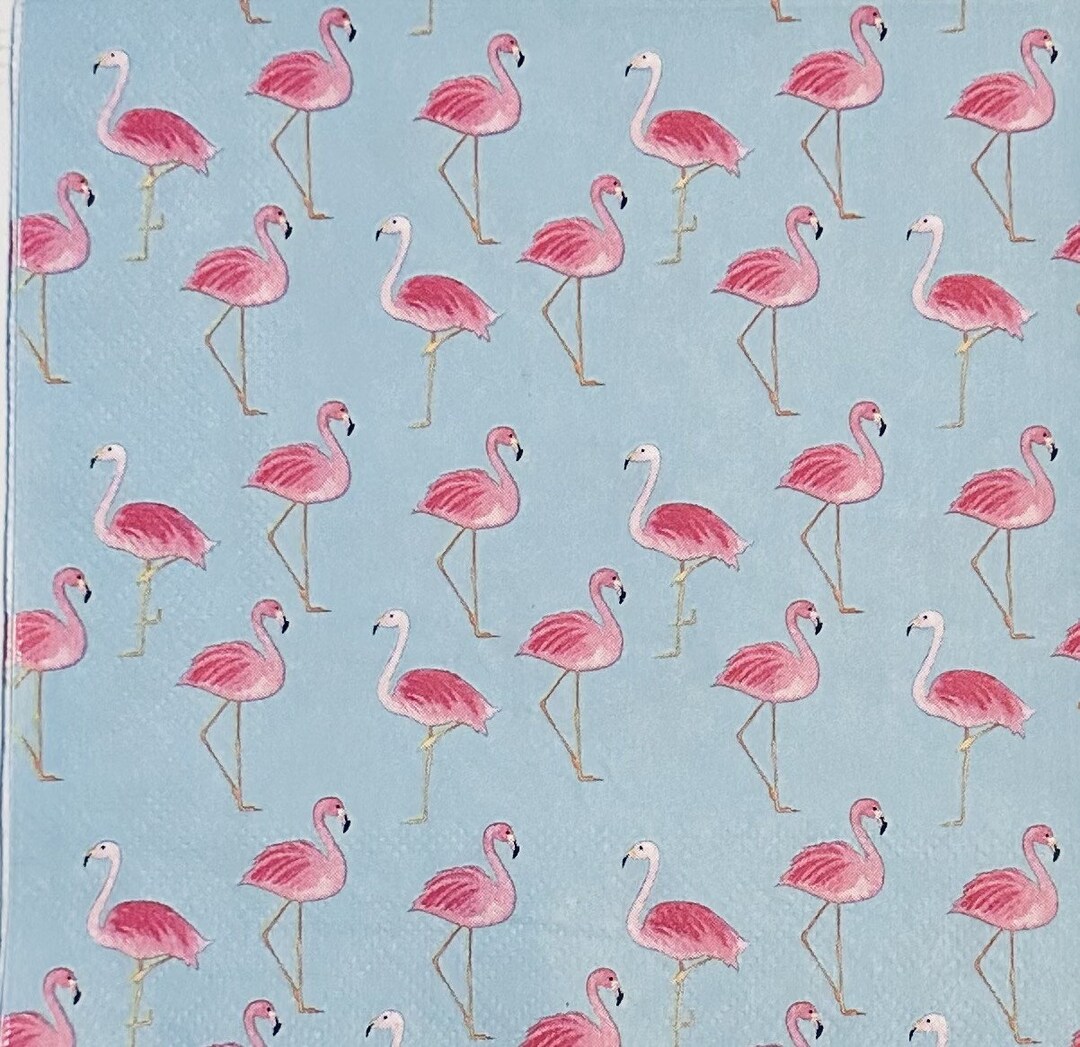 Flamingo Decoupage Luncheon Napkin 2 Ply - Etsy