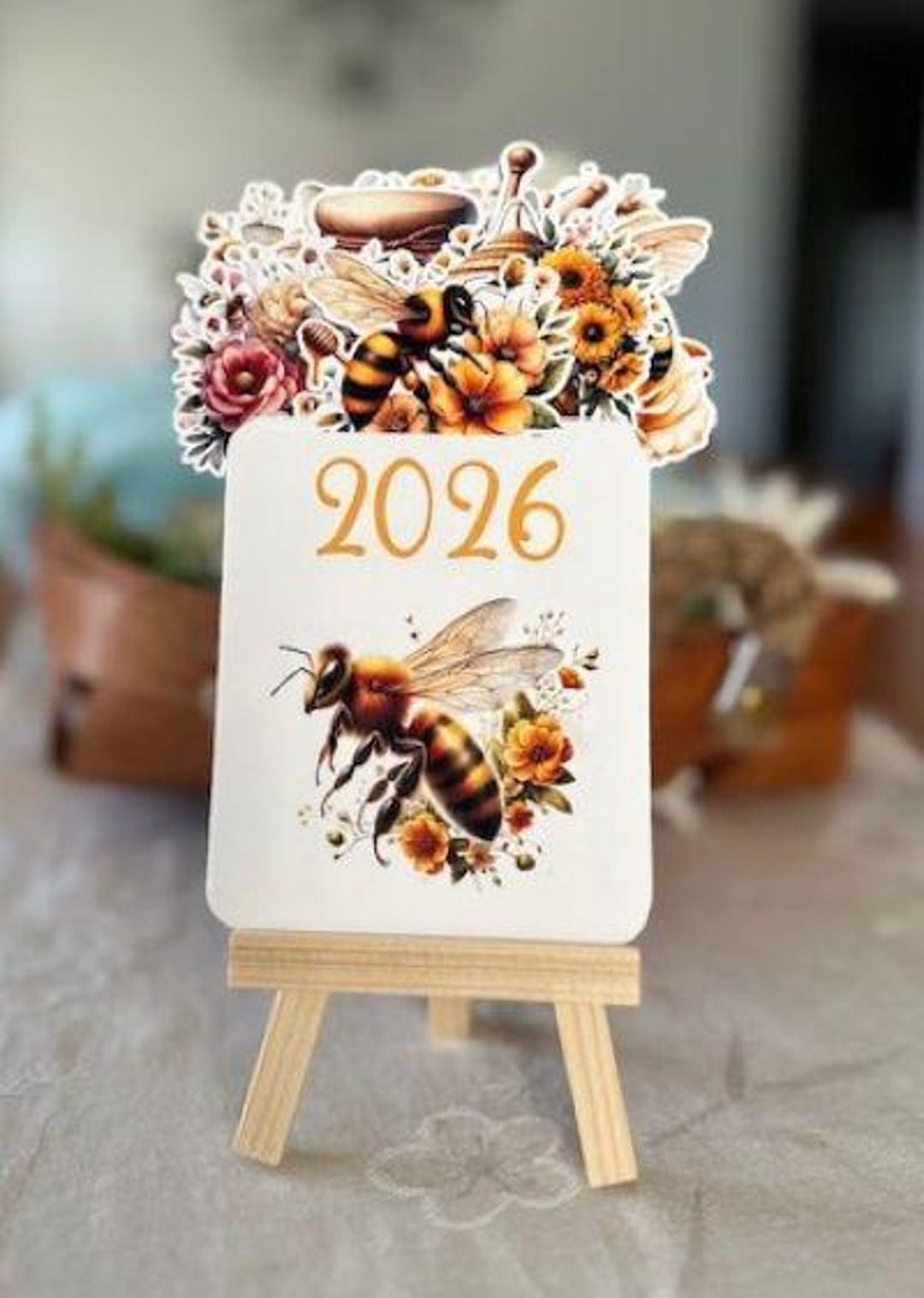 2026 Bees Stackable Mini Calendar With Stand - Etsy
