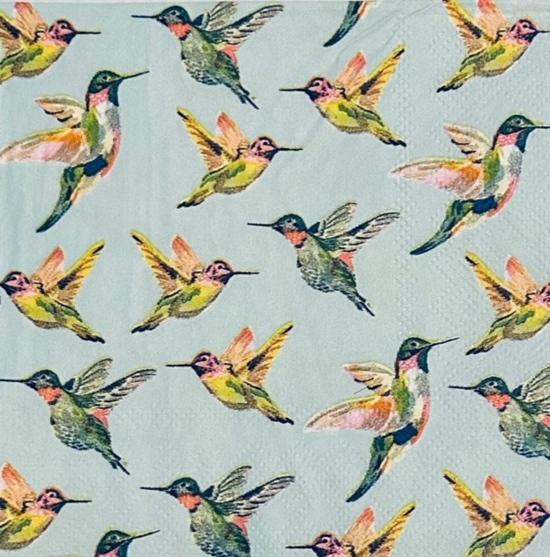 Hummingbird Napkin for Decoupage Cocktail Size 3 Ply - Etsy