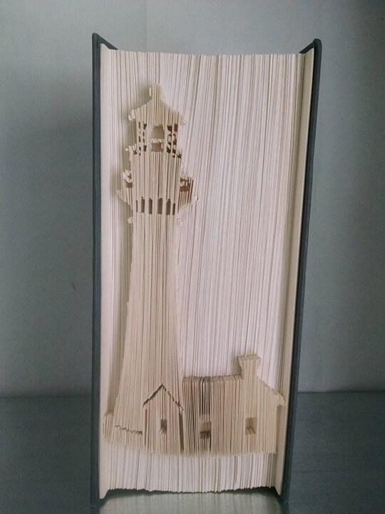 Book Folding Pattern - Lighthouse Cut & Fold - Etsy
