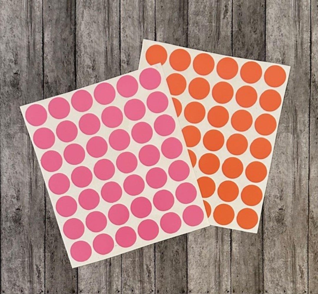 Vinyl Dots - .75" (42 Dots per Sheet) for Journaling, Planners ...