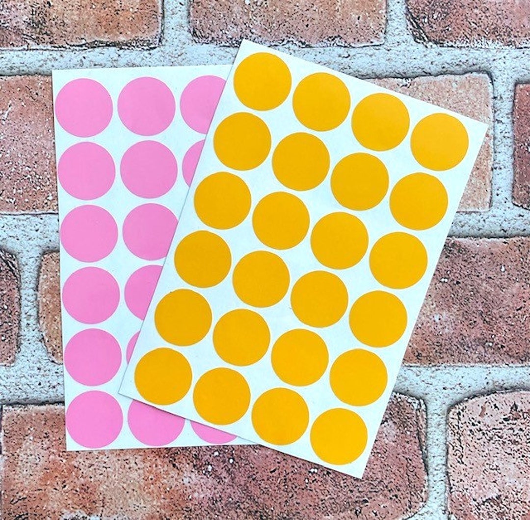 Vinyl Dots 1 24 Dots per Sheet for Journaling, Planners, Scrapbooking ...