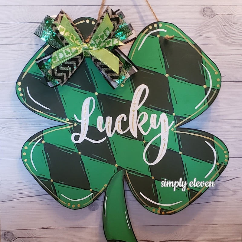 Shamrock Door Hanger - Etsy